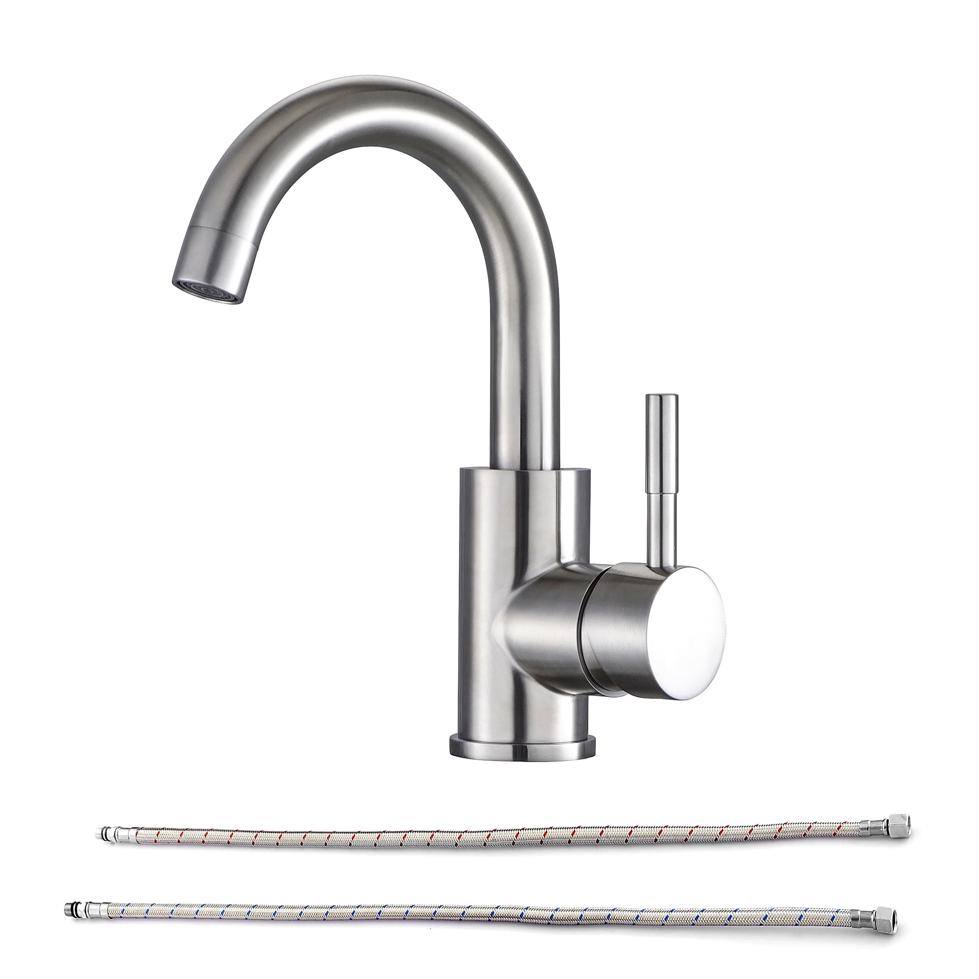 Single Handle Bar Sink Faucet,Bathroom Faucet,Brushed Nickel Commercial ...