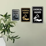Portrait Round Chemical Hazard Sign (Brushed Gold) - Medium - Walmart.com