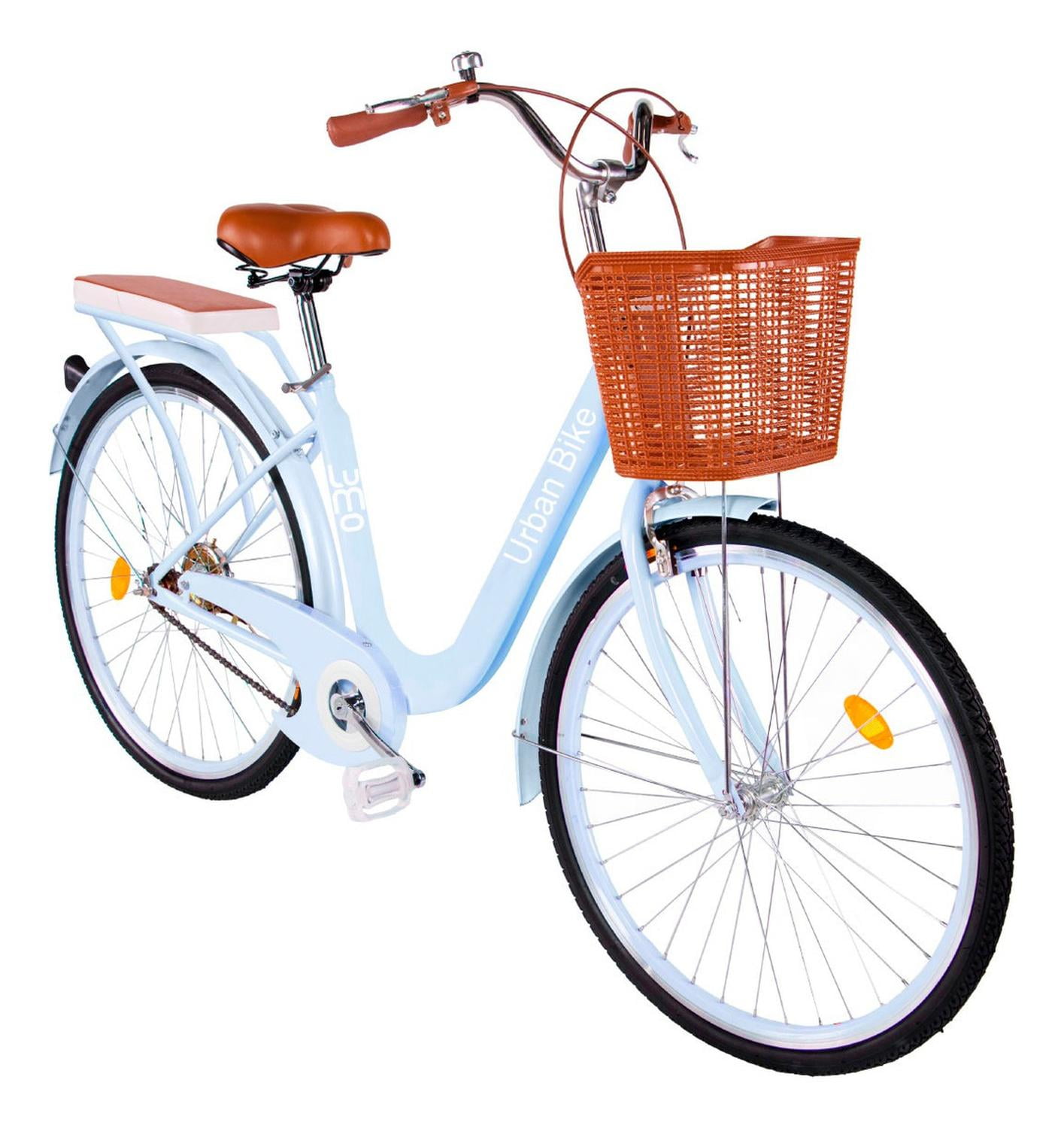 Bicicleta Urbana De Paseo R26 Doble Freno Vintage Canastilla celeste ...