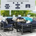 NICESOUL 9 Pieces Aluminum Outdoor Patio Sectional Furniture Sofa Set ...