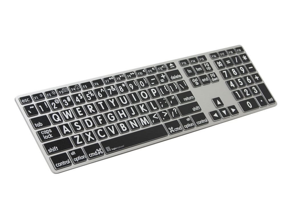 LogicKeyboard XL Print Advance - Keyboard - USB - US - white on black ...