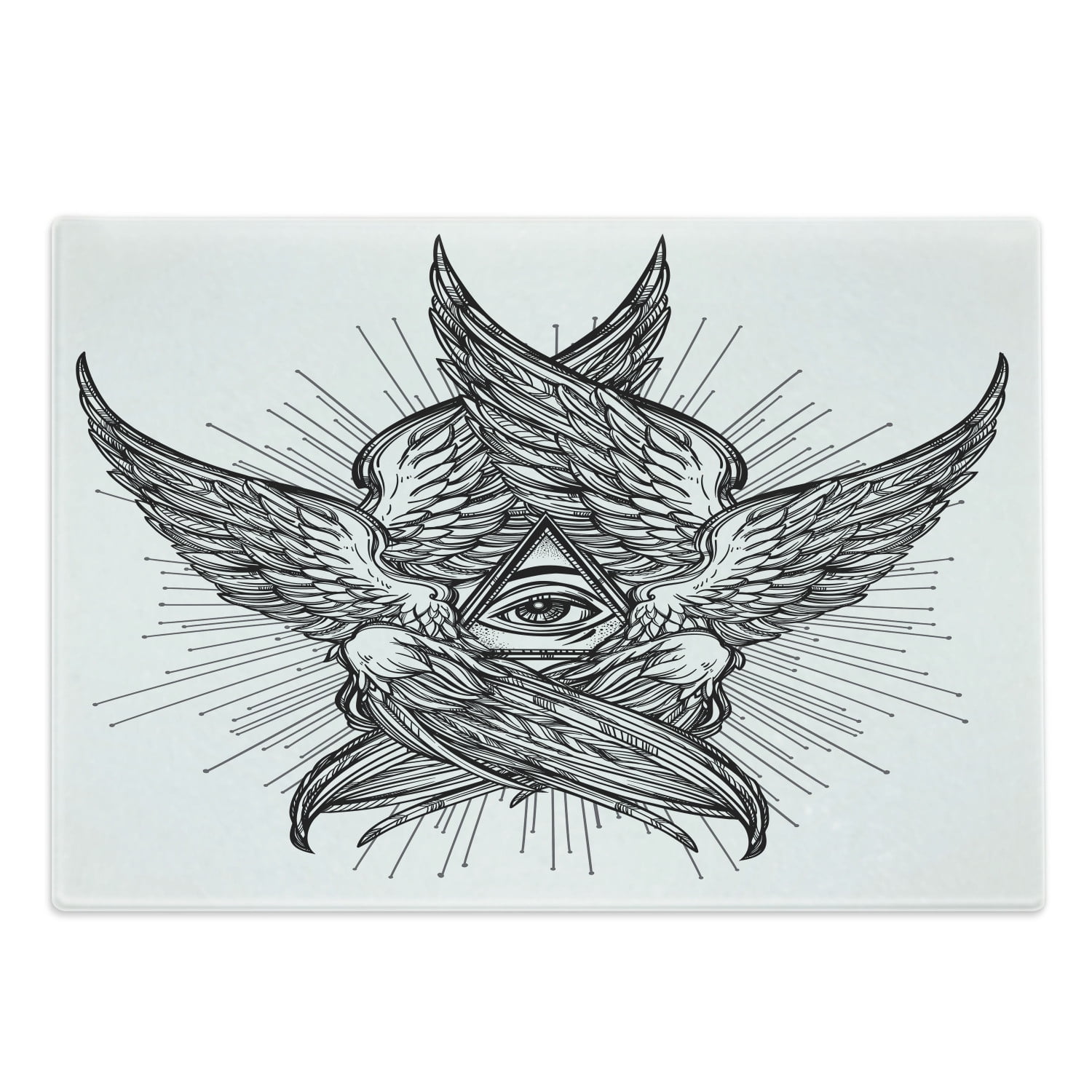 Eye Cutting Board, All Seeing Eye of Providence Hand Drawn Vintage ...