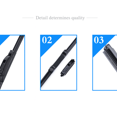 24 Inch Silicone Beam Wiper Blade, Quiet Streak-Free Windshield Wiper ...