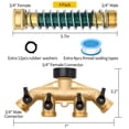 4 Way Hose Splitter with 4 Hose Protectors, Garden Watering Adapter ...