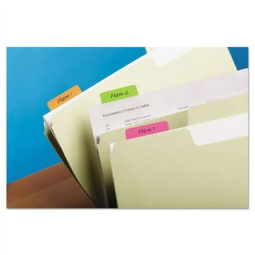 Post-it Durable File Tabs- 2" x 1.5", Assorted Colors, 24 Tabs ...