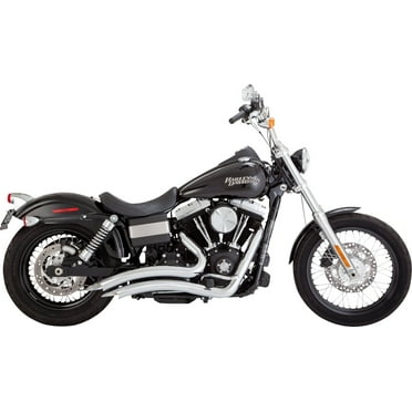 Vance & Hines Big Radius 2-into-2 Black Exhaust System with PCX Technology, Heat Shields ...