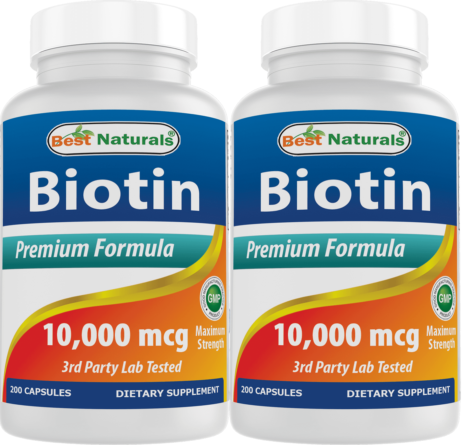 2 Pack Best Naturals Biotin 10000 mcg 200 Capsules | (Total 400 ...
