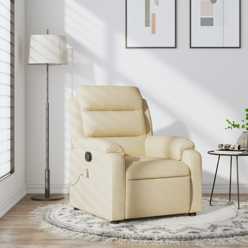 Click here for Vidaxl Massage Recliner Chair Cream Fabric prices