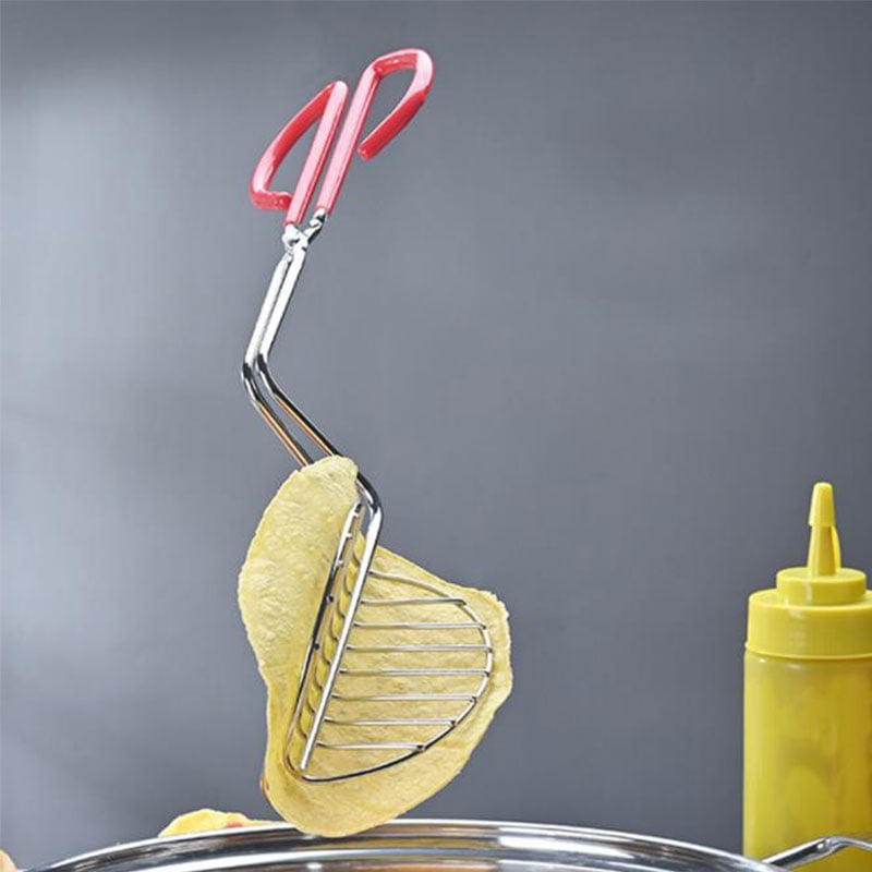 New Taco Shell Maker Press Tortilla Fryer Tongs Plated Steel Kitchen ...