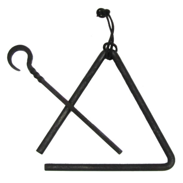 Old Iron Cowboy Western DINNER TRIANGLE Calling Bell Cast Iron Rustic ...
