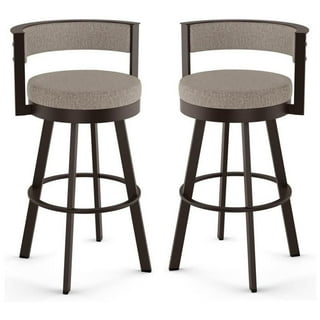 Home Square Rattan & Wood Cane Counter Stool in Brown - Set of 2 ...
