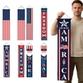 2Pcs Red White Blue Banner with Gold Trim, Independence Day 250th ...