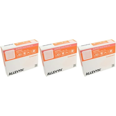 "Allevyn Gentle Border Comfort Foam Dressing 4"" x 4"" - Silicone ...