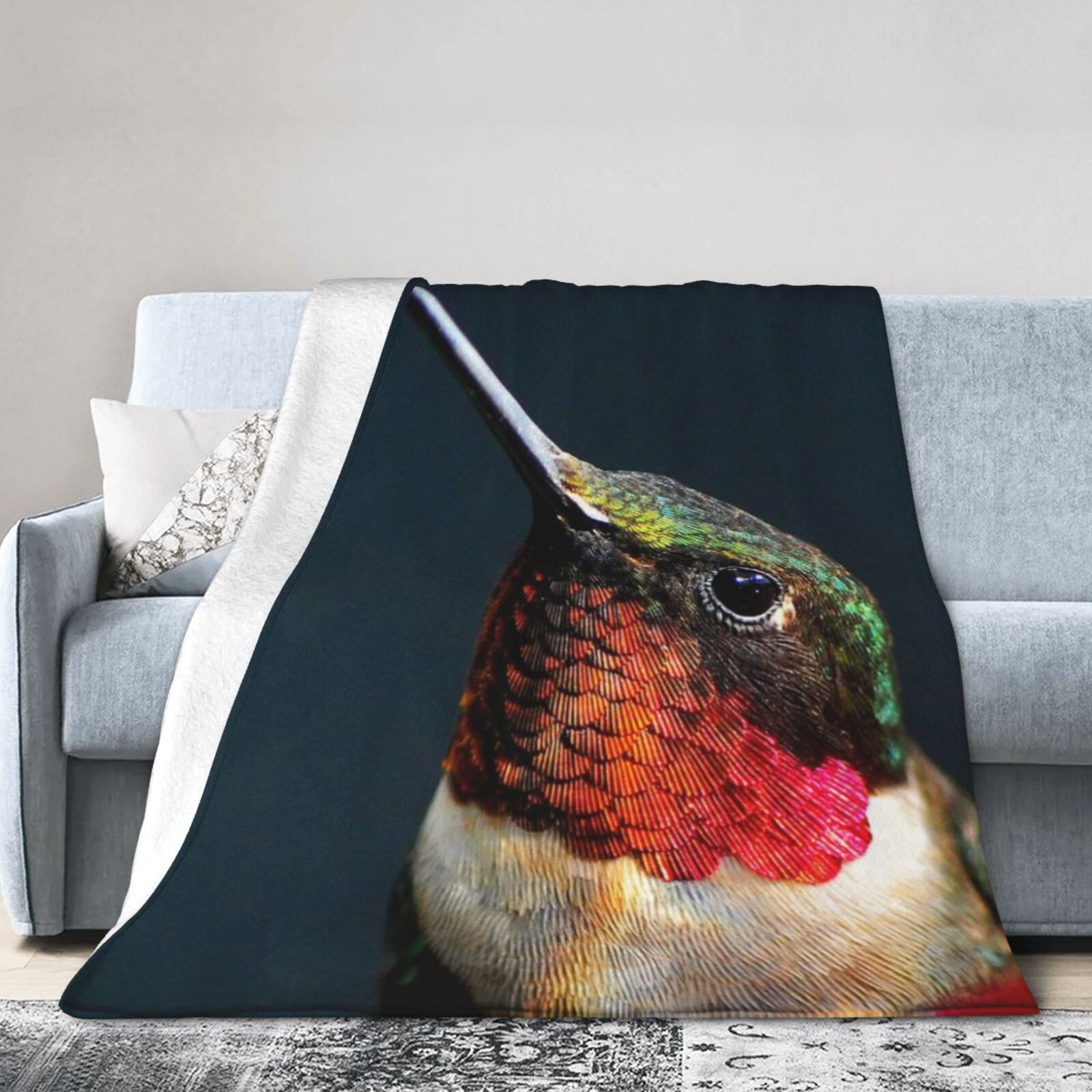 SPXUBZ Hummingbird Throw Blanket Gifts for Women Girls Men Decor for ...