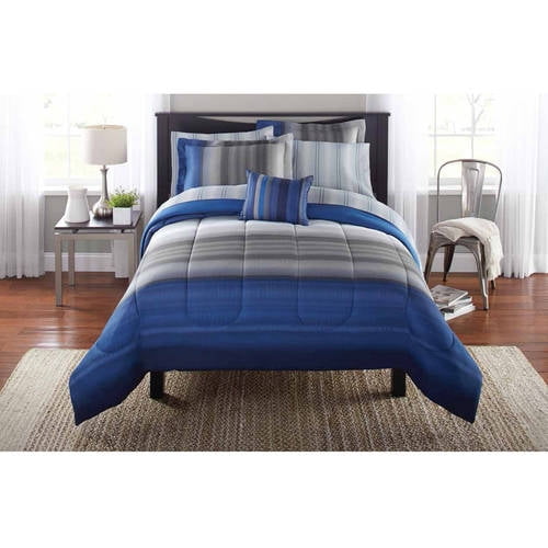 Mainstays King Ombre Bed In A Bag Bedding Set 8 Piece