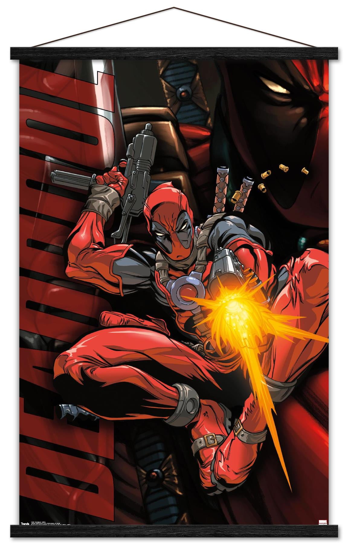 Marvel Comics - Deadpool - Jump Wall Poster with Wooden Magnetic Frame ...
