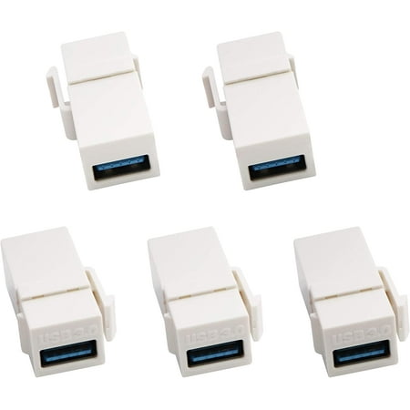 AAOTOKK USB 3.0 A Key Adapter Female to Female USB 3.0 A Key Jack Insert Socket Coupler Adapter ...