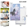 2 Pcs Hand Towels Sets Black Horse and Pink Unicorn Cotton Towel Set ...
