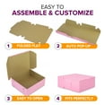[10 Pack] Pink Bakery Boxes - 8 x 8 x 4 Inches Pink Cake Boxes - Pastry ...