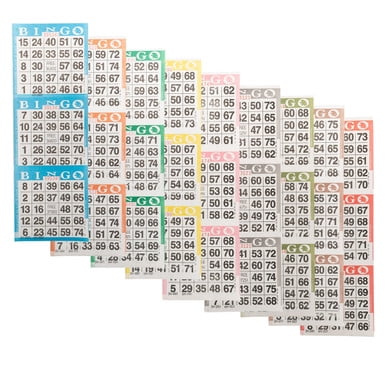 American Games Bingo Paper Game Cards - 3 cards - 9 sheets - 100 books ...
