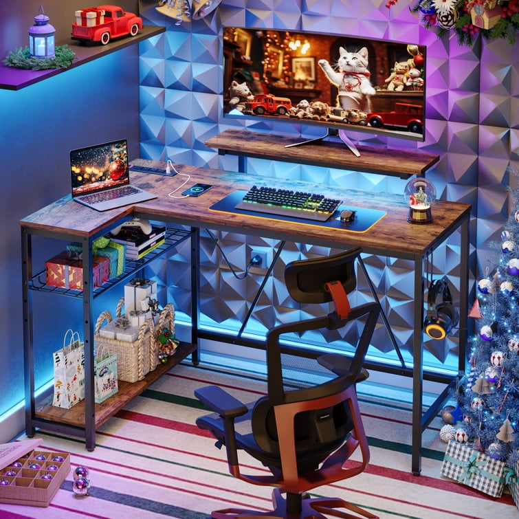 Click here for Bestier 52 Gaming Desk With Led Lights L Shaped De... prices