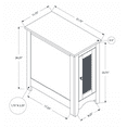 Rectangle Narrow Accent Side Table with Metal Mesh Door, Small Storage ...