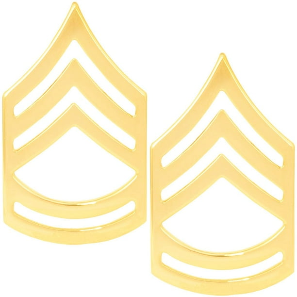 Army Chevron Rank: Brass Metal Finish Sergeant 1st Class SFC (E-7) Pin ...