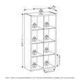 Furinno 8-Cube Wooden Shelving Unit, Cubicle Open Back Storage ...