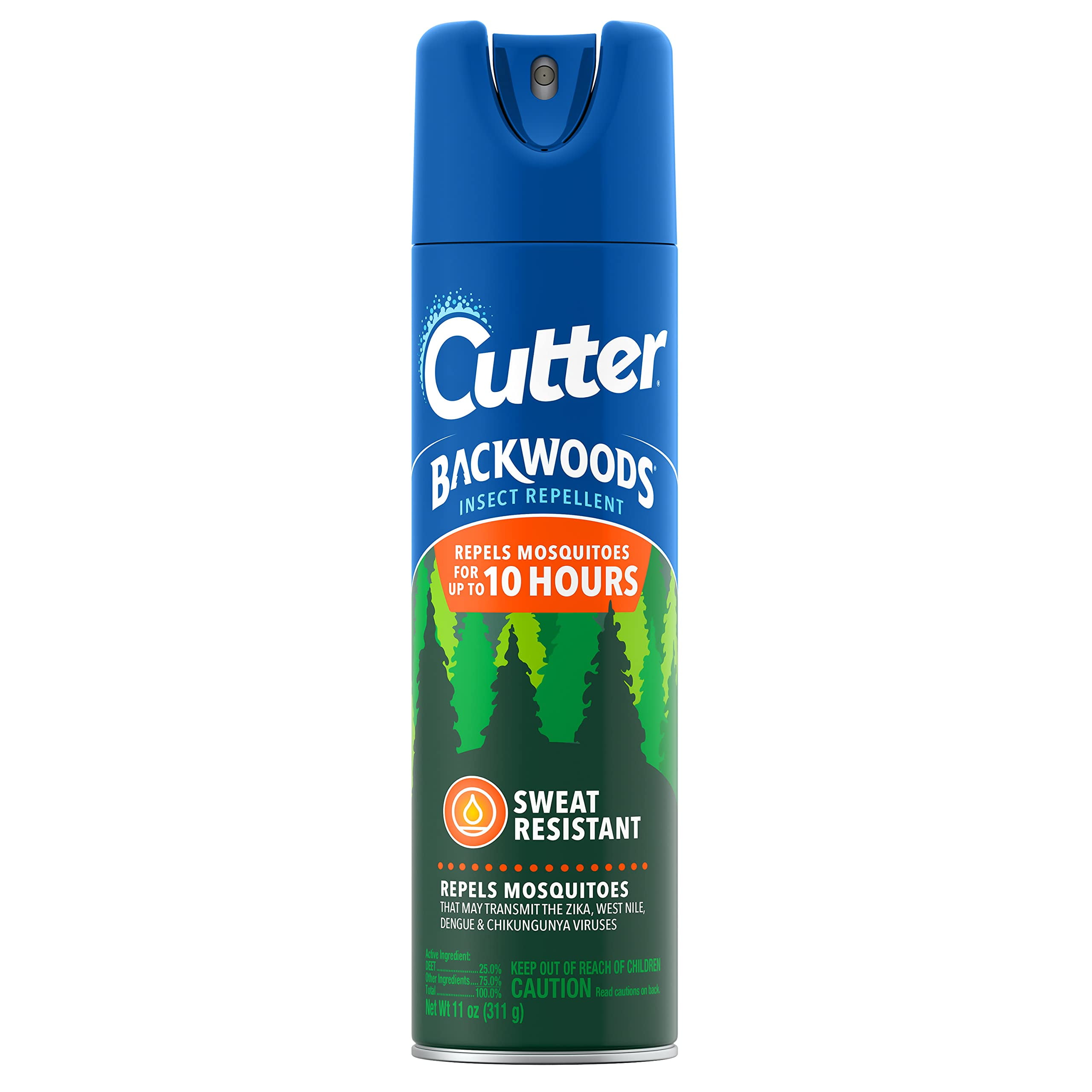 Repelente de insectos Cutter Backwoods en aerosol, 325 ml, 10 horas de ...