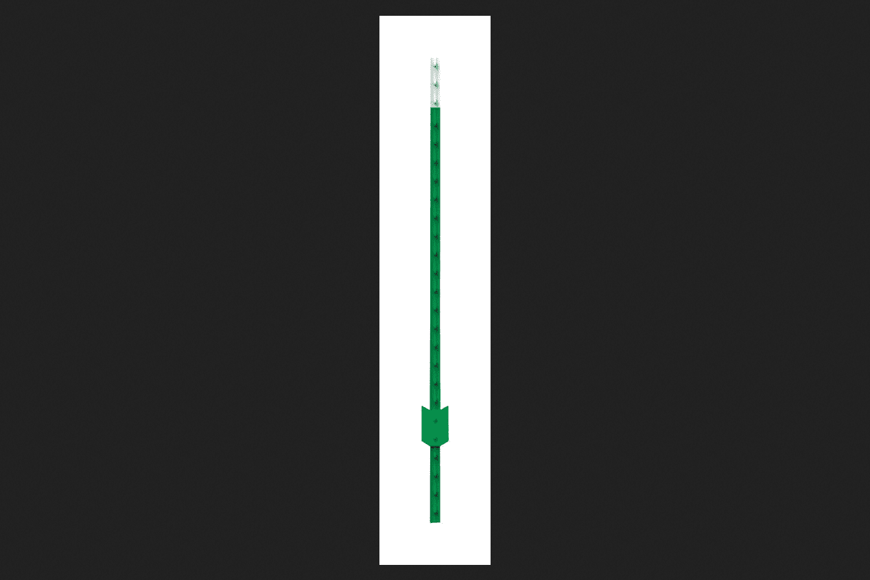 American Post 6 ft. H Powder Coated Green Steel Studded T-Post ...