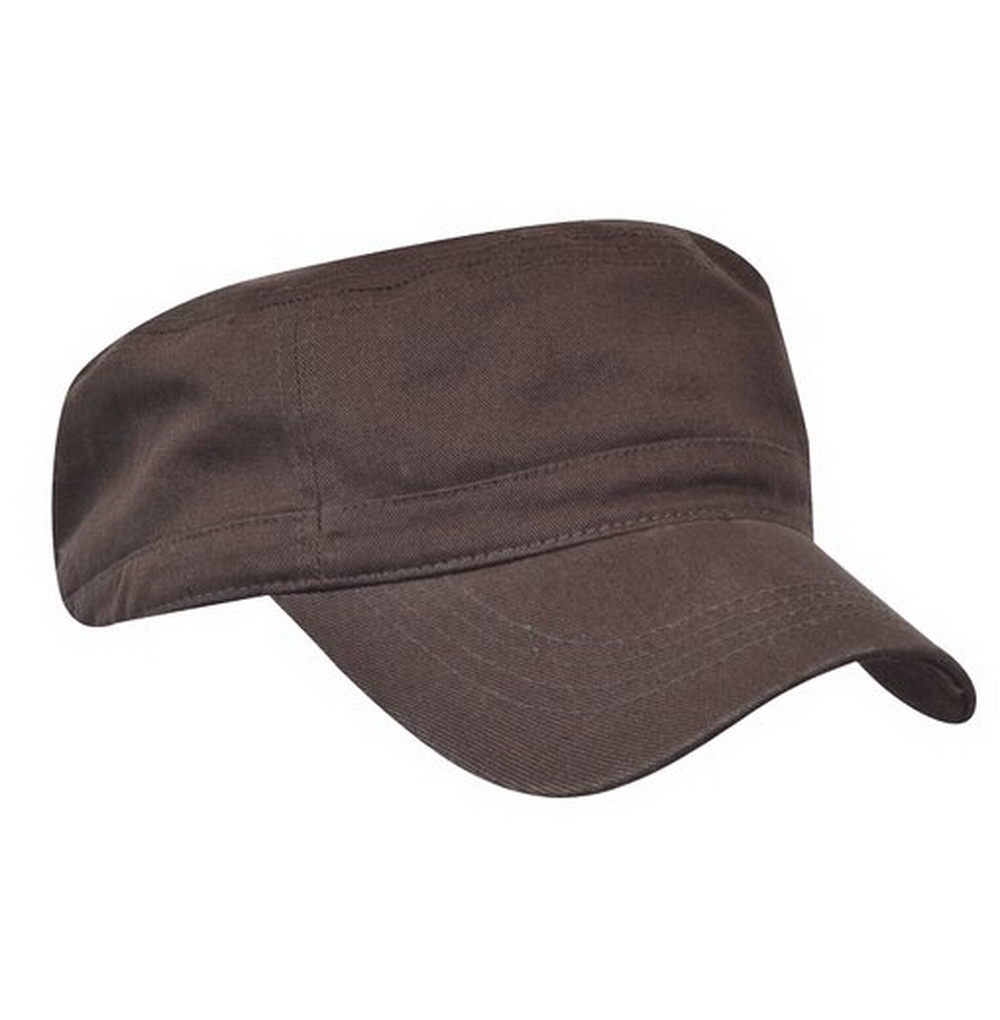 KC Caps Brown Cotton Adjustable Trucker Cap Military Style Washed ...