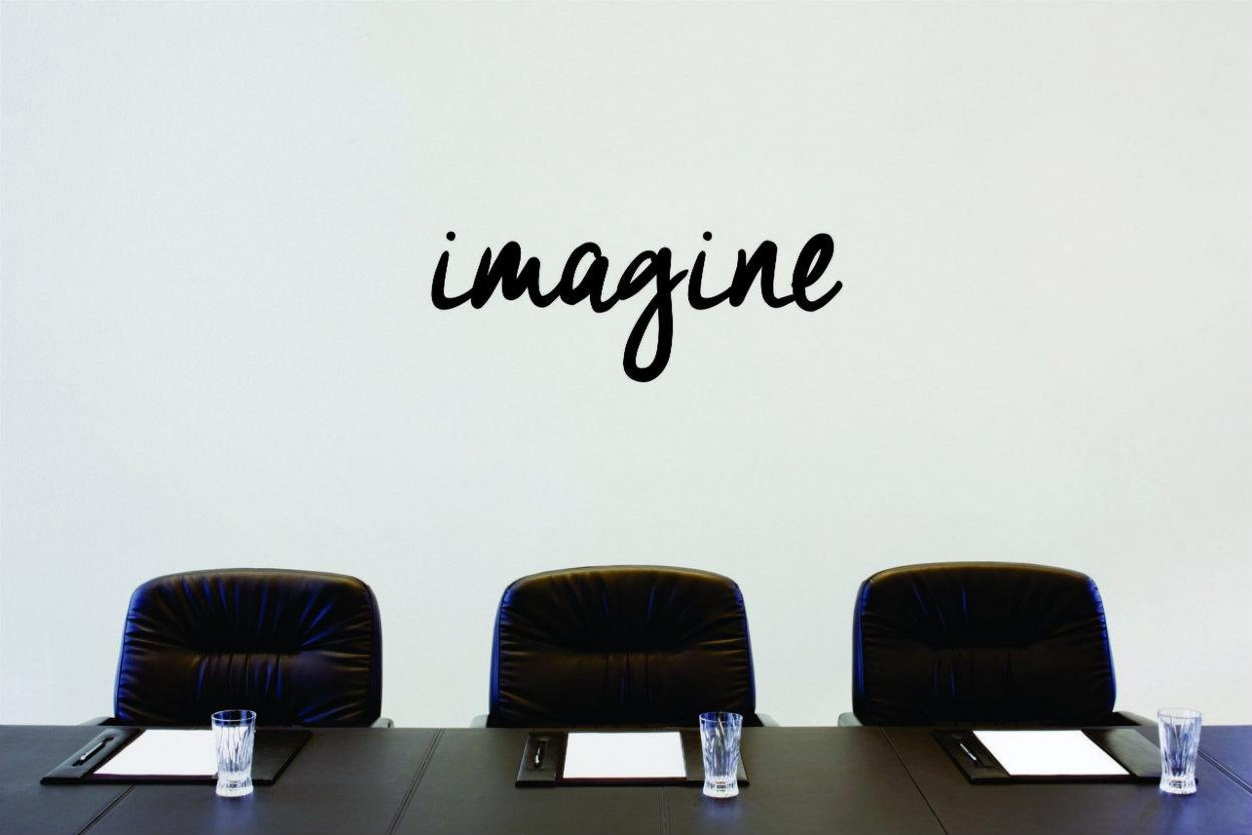 Custom Wall Decal Sticker - Imagine Text Lettering Life QuoteHome Decor ...