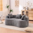 Miekor Furniture Crescent-shaped sofa, modern low-back design with deep ...