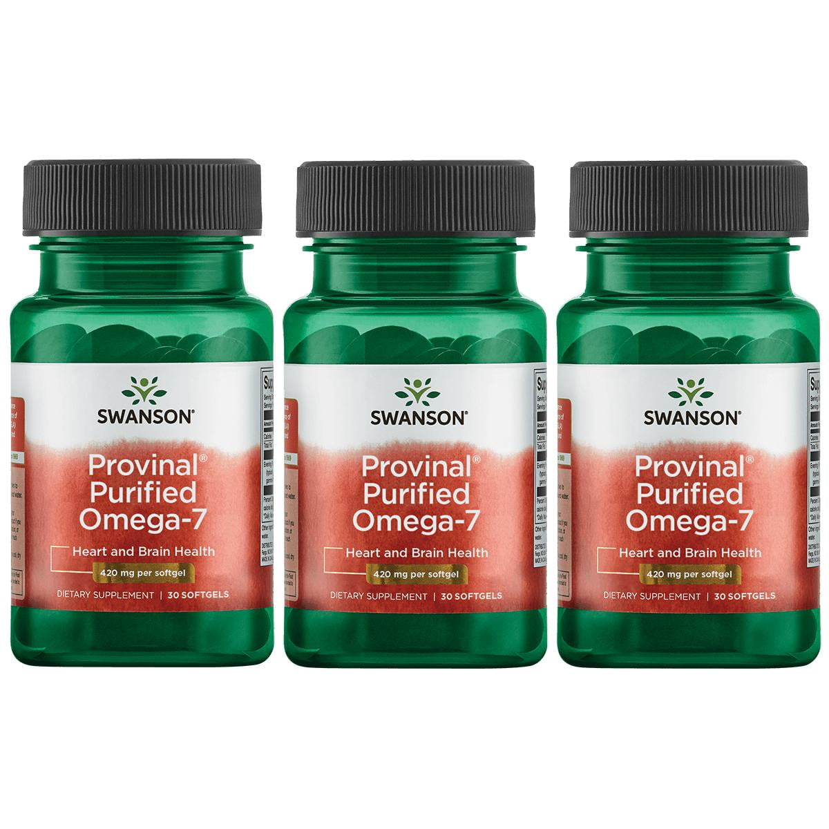 Swanson Provinal Purified Omega-7 420 mg 30 Sgels 3 Pack - Walmart.com