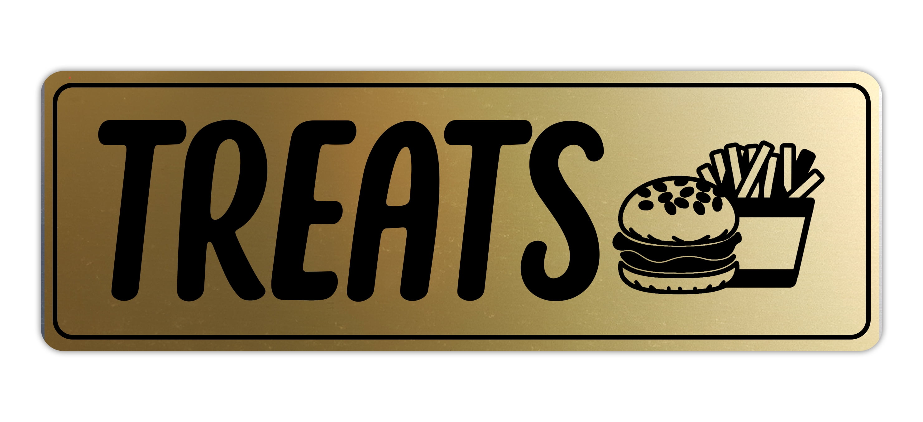 Signs ByLITA Standard Treats Sign (Brushed Gold) - Large - Walmart.com