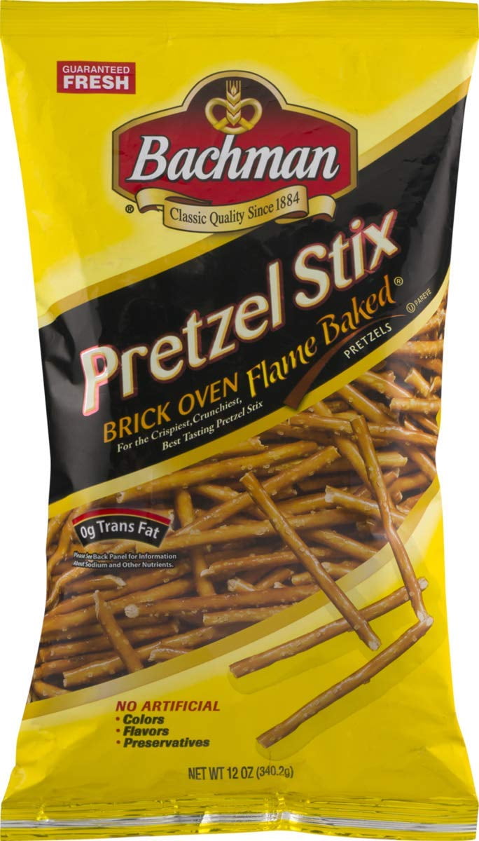 Bachman Pretzel Stix Brick Oven Flame Baked, 12 oz.Bags (Pack of 4 ...