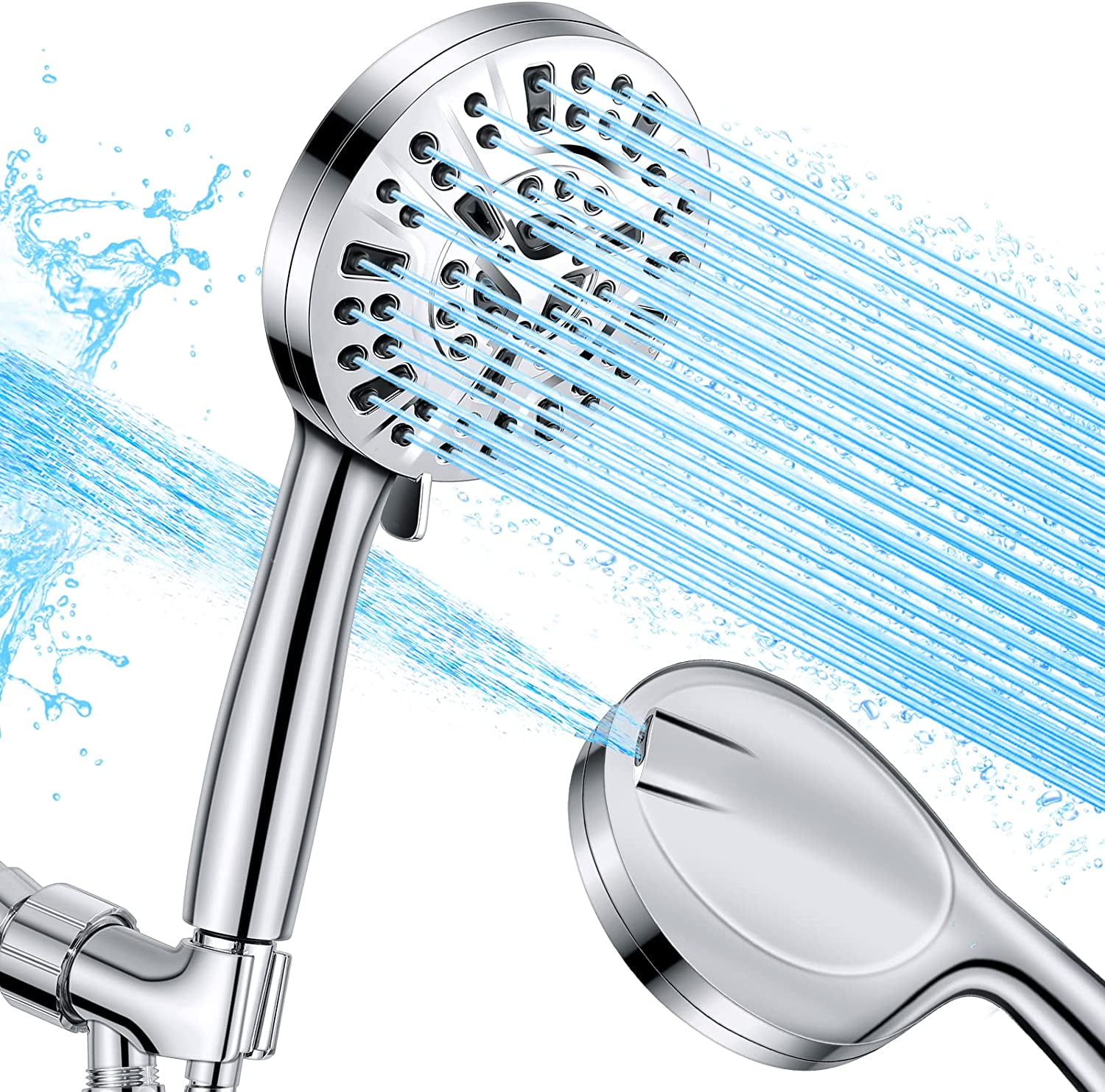 High Pressure 8 Mode Handheld Shower Head Built In Power Wash To Clean