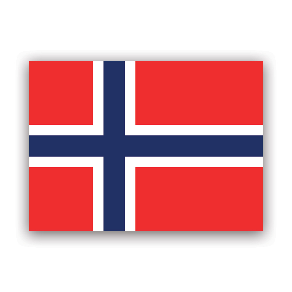 Norwegian Flag Sticker Decal - Self Adhesive Vinyl - Weatherproof ...