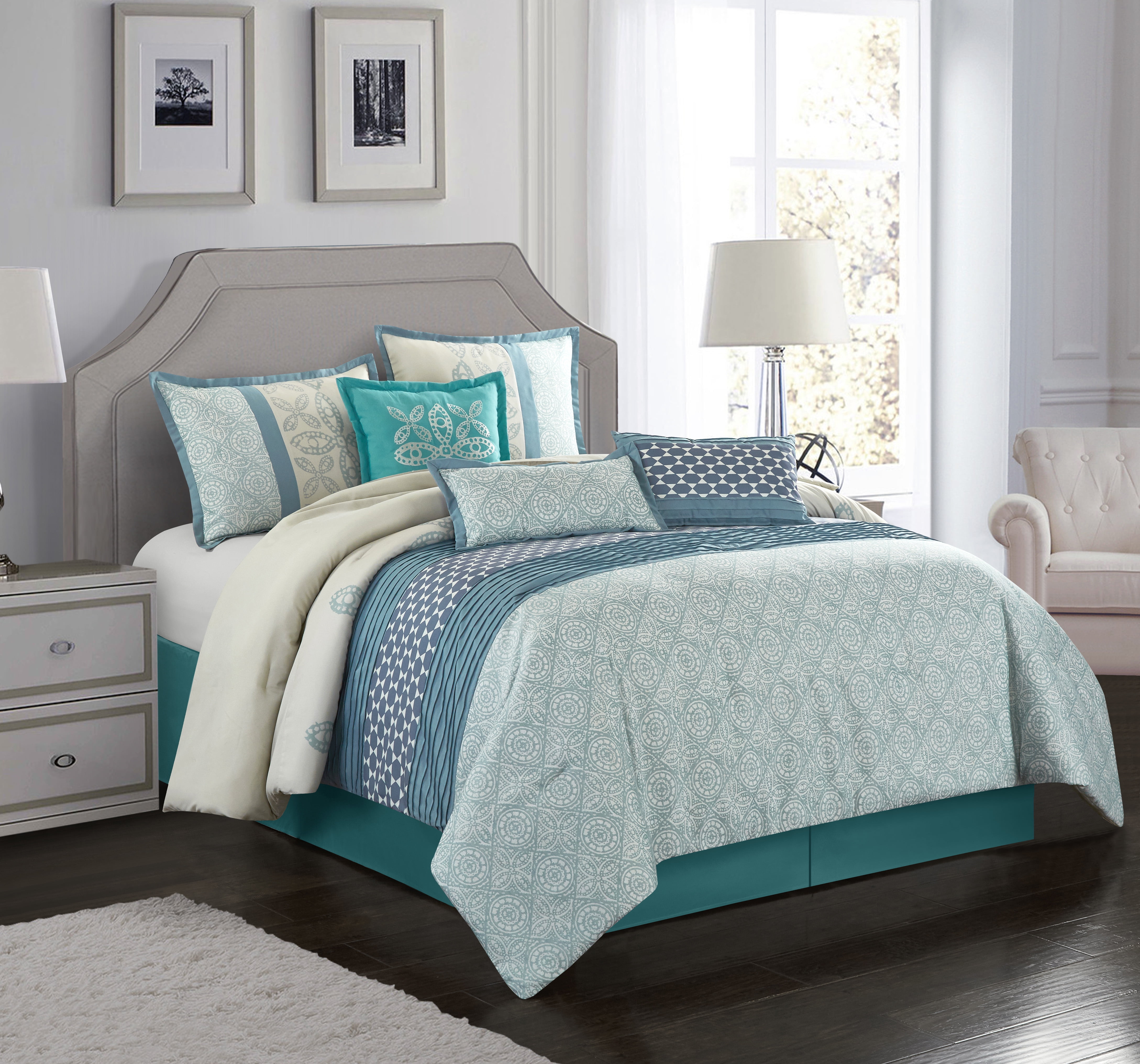 Nanshing Sandrine 7-Piece Comforter Set - Walmart.com