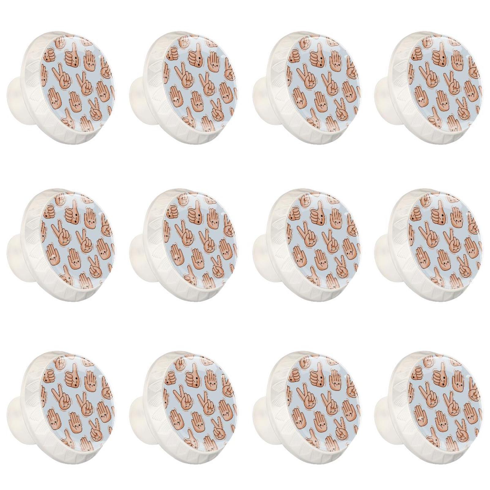 12 Pcs Finger-Guessing Game Knobs for Kitchen Cabinet Cupboard Dresser ...