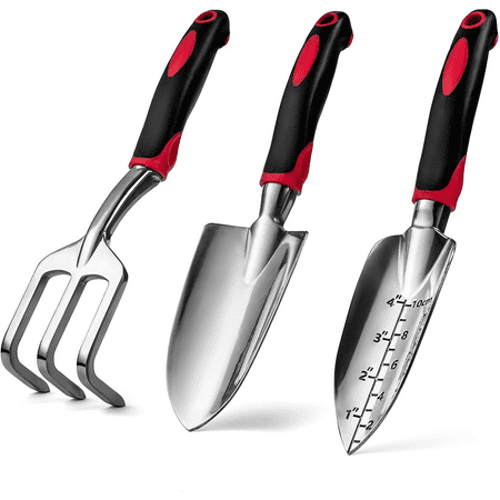 Aluminum Alloy Garden Tools With Ergonomic Handles Cultivator Hand Rake ...