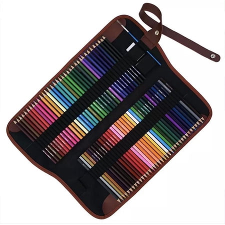 48 Colored Pencils Set Foldable Bag Smooth Pigments Water Soluble ...