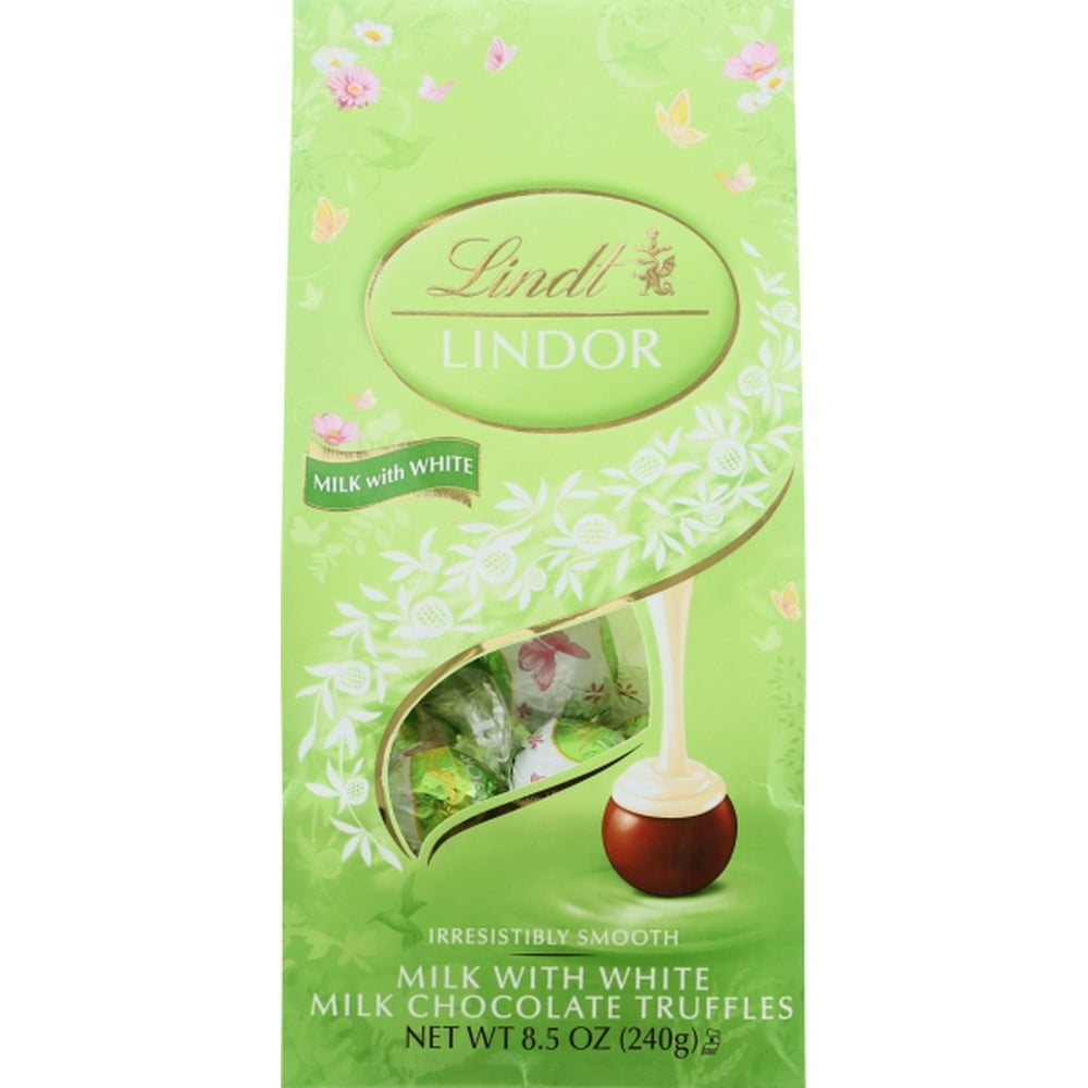 Lindt Lindor Milk And White Milk Chocolate Truffles 8 5 Oz Walmart