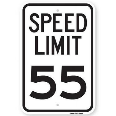 Speed Limit 55 Sign - Walmart.com