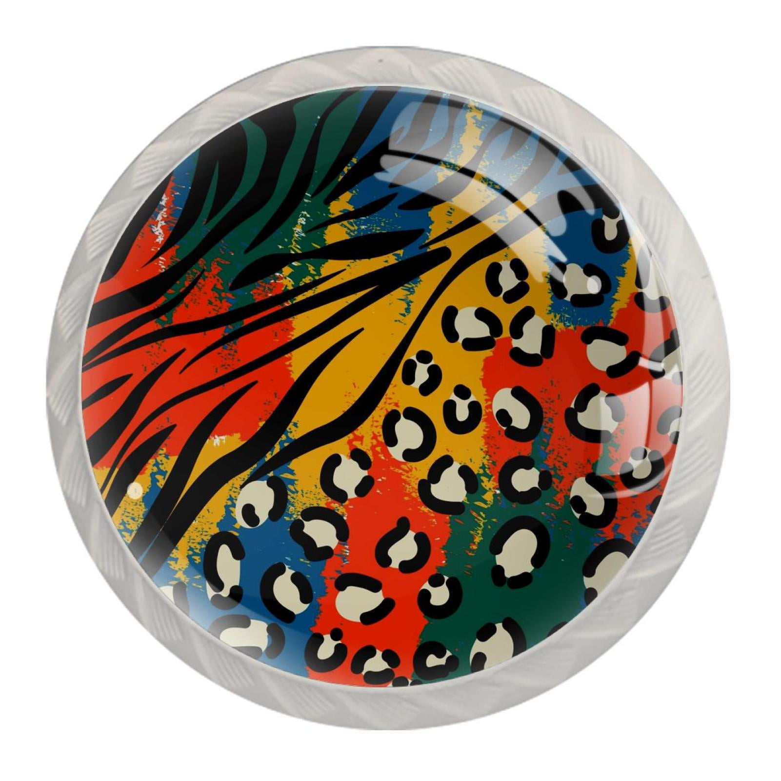 4 Pcs Abstract Animal Skin Knobs for Kitchen Cabinet Cupboard Dresser ...