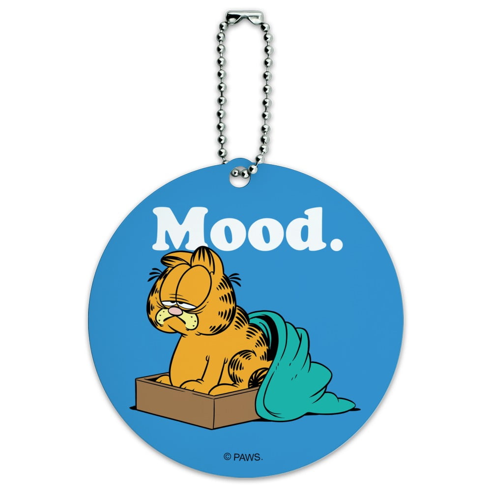 Garfield Mood Round Luggage ID Tag Card Suitcase Carry-On - Walmart.com