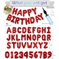76PCS Happy Birthday Letter Balloon Banner, 16" Mylar Foil Decor with ...