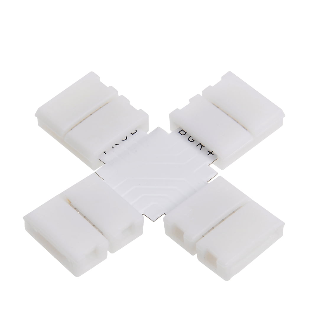 2pcs Cross Shape 4 Way 4 Pin Adapter for 5050 PCB Strip with 10mm Light ...