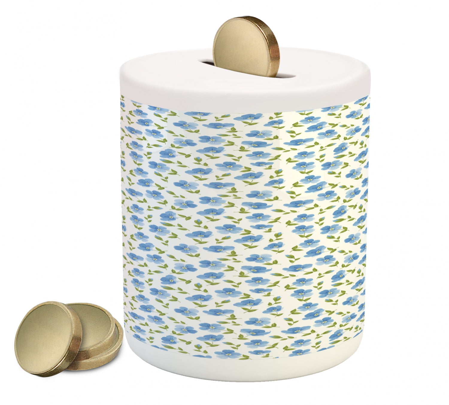 Flower Piggy Bank, Flower Pattern Feminine Nostalgic Art Greenland ...
