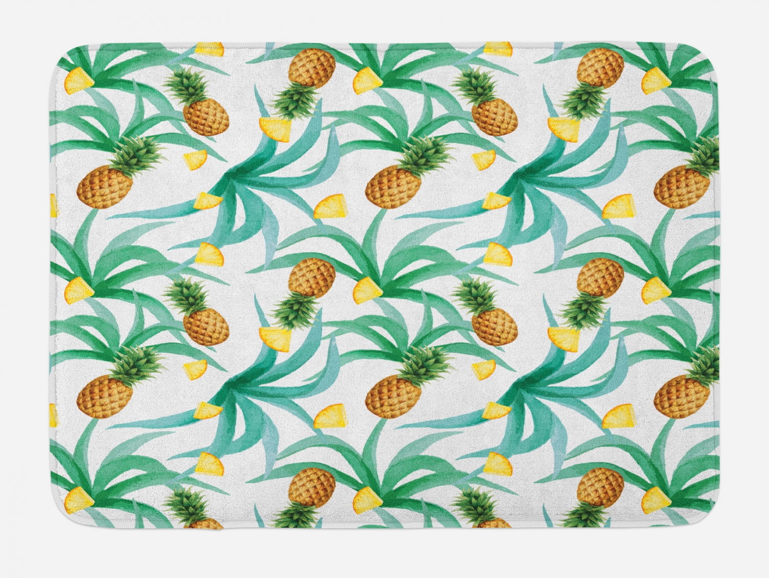 Hawaii Bath Mat, Botany Inspired Traditional Luau Party Funky ...